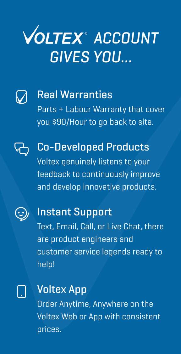 Create Your Voltex Account | Voltex Australia - Manufacturer of Premium Electrical Accessories.